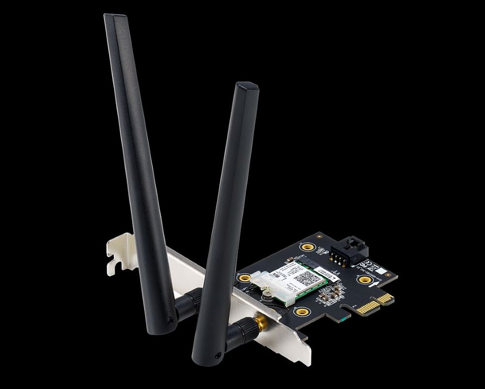 ASUS AX3000 Dual Band PCI-E WiFi 6 (802.11ax). Supporting 160MHz ... ASUS AX3000 Dual Band PCI-E WiFi 6 (802.11ax). Supporting 160MHz ...